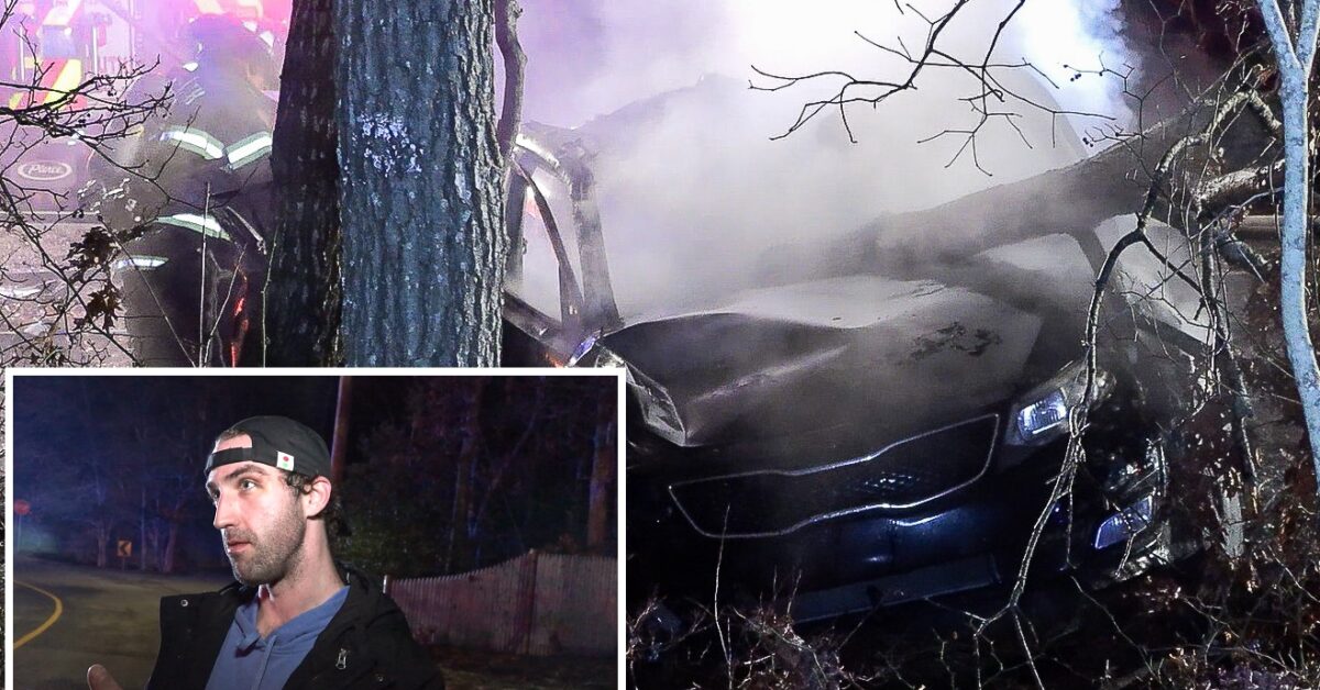 Heroic Rescue: Local Man Saves Driver from Fiery Crash in Falmouth ...